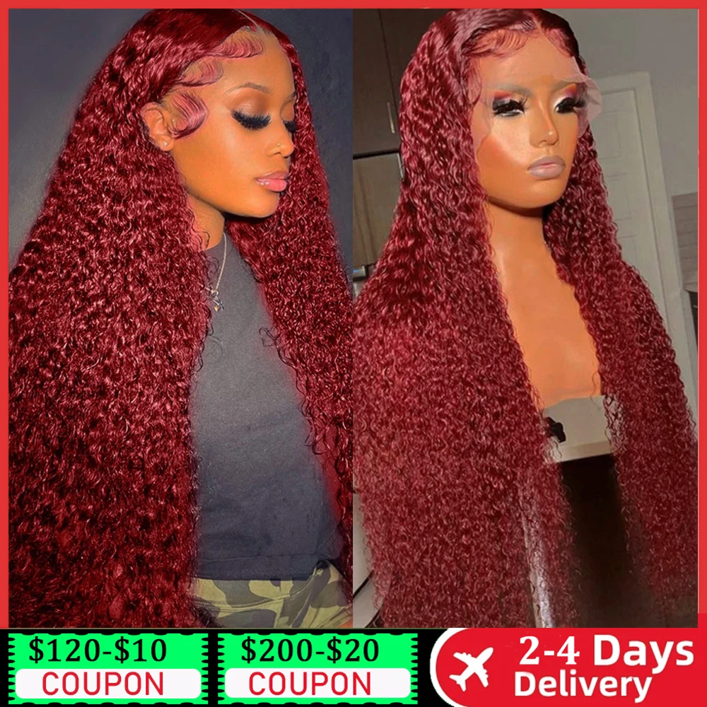 13x4-13x6-Deep-Curly-Lace-Frontal-Wig-Transparent-99J-Burgundy-Curly ...