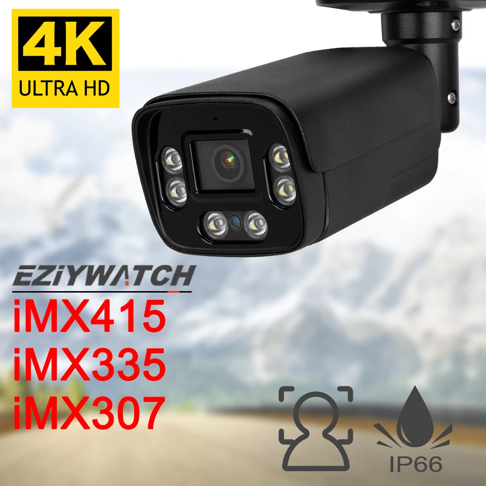 IMX415 face/human detection IP POE two way audio network outdoor 8MP ...