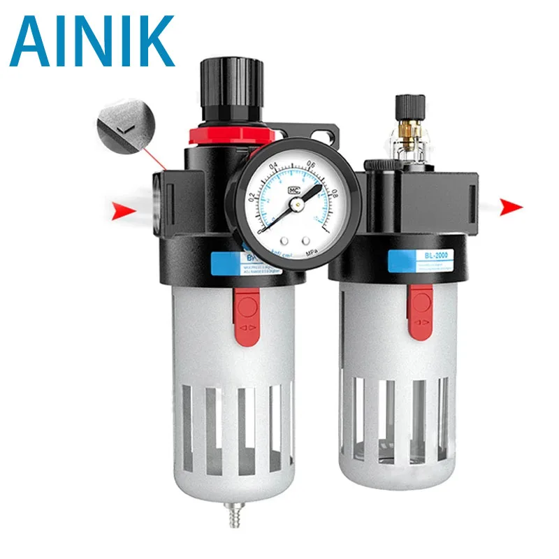 BFC2000 BFC3000 BFC4000 Two Air Filter Pneumatic Pressure Regulating ...