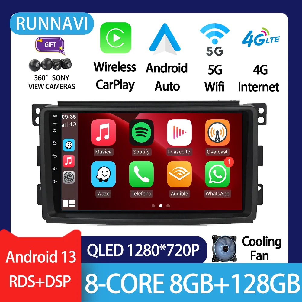 Android-13-For-Mercedes-Benz-Smart-Fortwo-2005-2010-Car-Radio ...