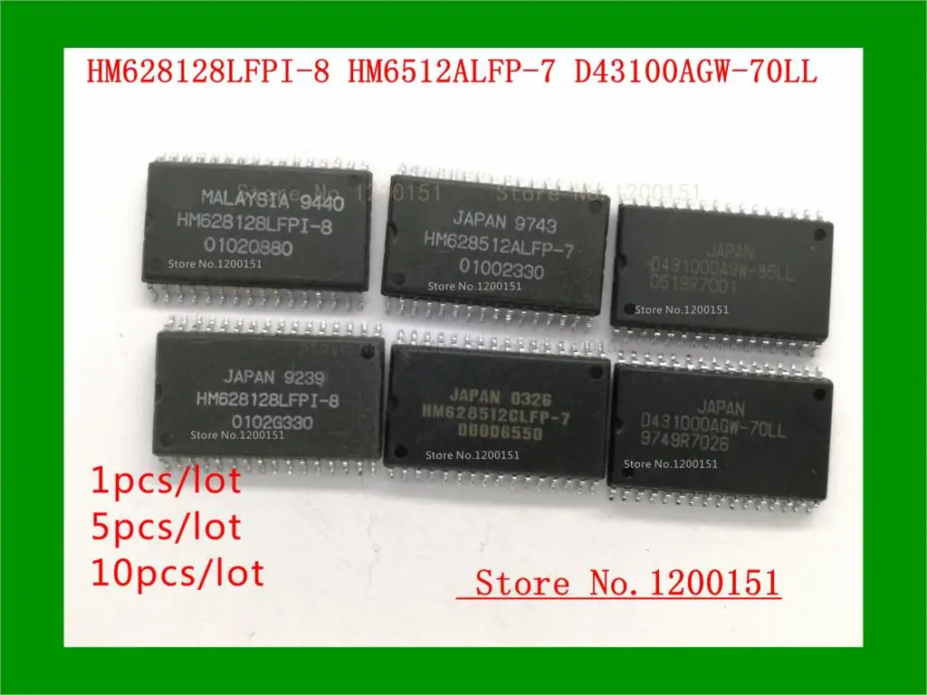 HM628128LFPI-8 HM628128ALFP-5 628128B HM628128 HM6512ALFP-7 ...