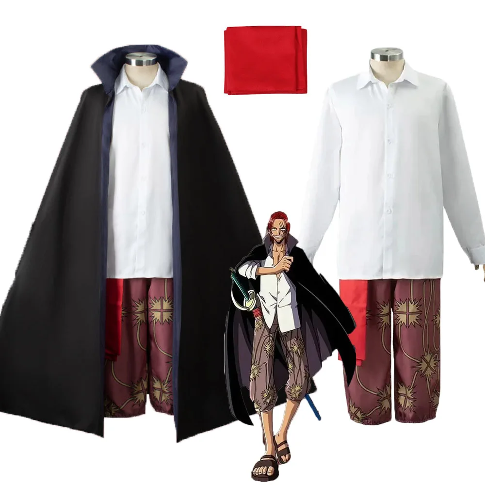 Shanks-Disfraz-de-Cosplay-de-cabeza-roja-para-hombre-traje-de-una ...