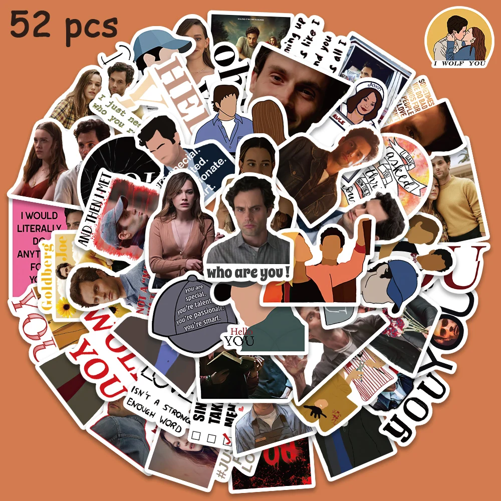 52pcs New TV YOU Stickers Classics Movie Declas For Laptop Luggage ...