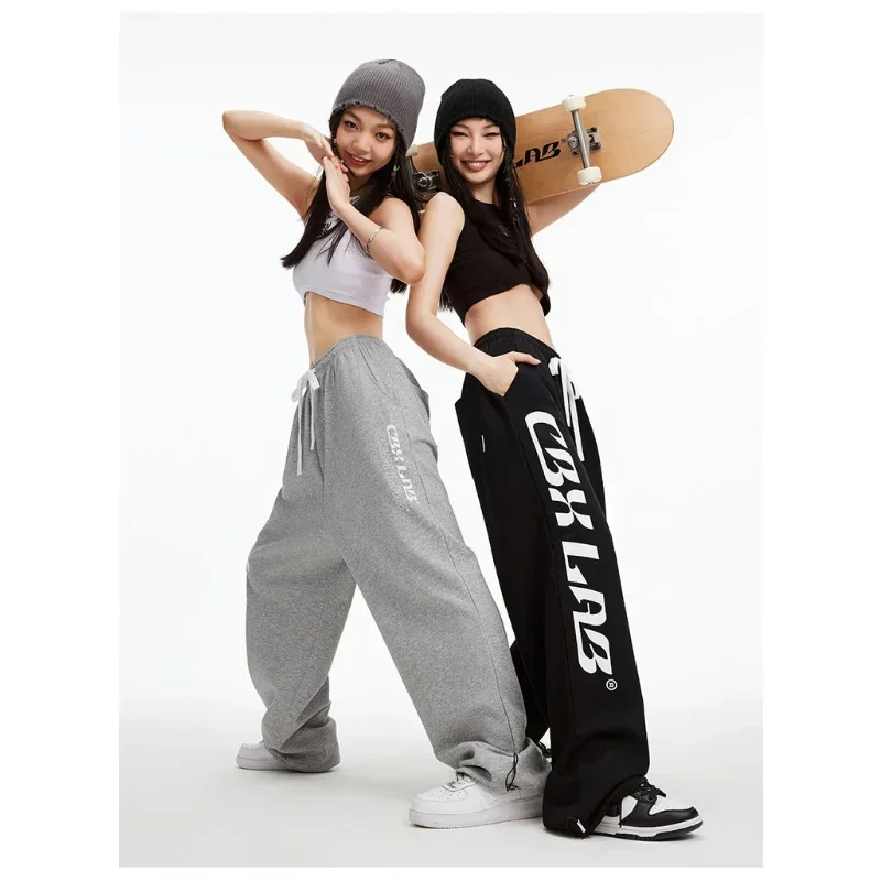 Deeptown-Baggy-Sweatpants-Women-Autumn-Gray-Kpop-Streetwear-Korean ...