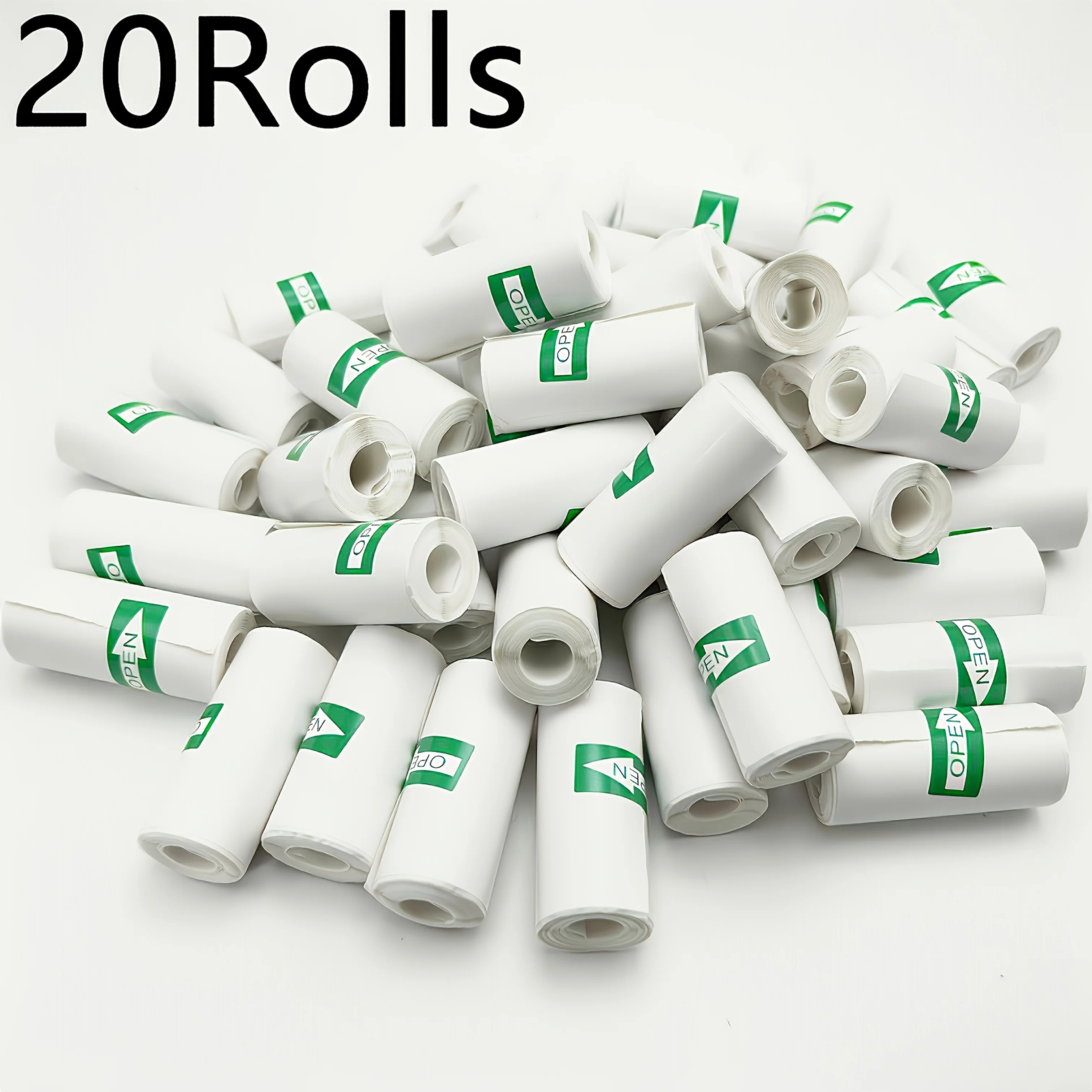 20 Rolls Black-on-White Thermal Labels - Self-Adhesive Sticker Paper ...