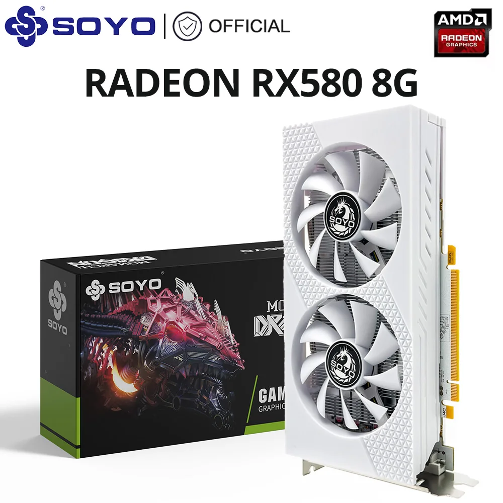 SOYO-Radeon-RX580-2048SP-8G-Graphics-Card-GDDR5-Memory-256Bit-AMD ...