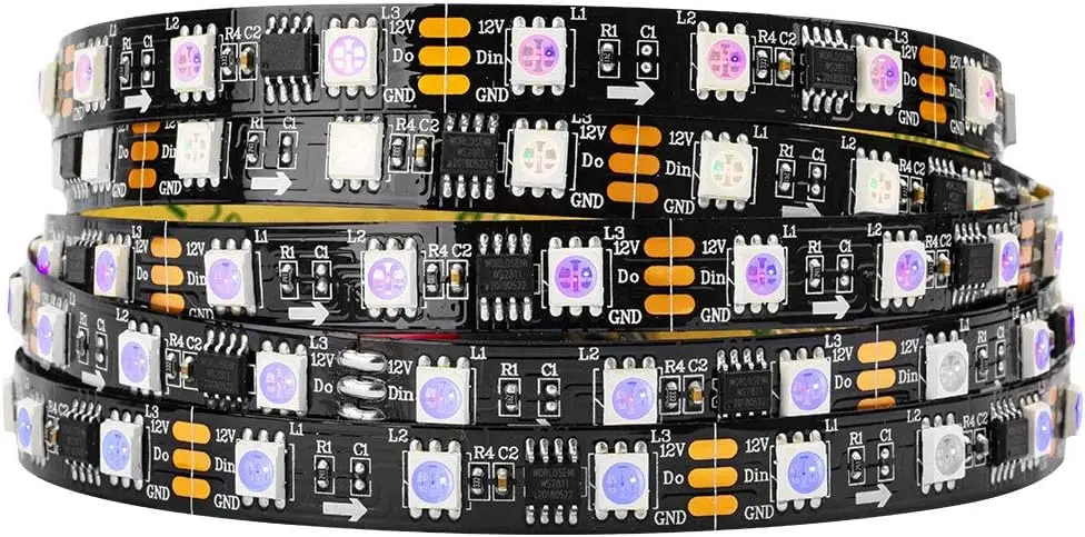 Rgb Addressable Led Light Strip Ws2811 12V Led Light Strip 16.6 English ...