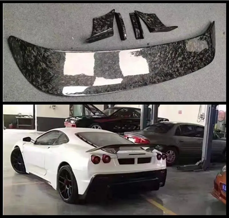 REAL-CARBON-FIBER-REAR-WING-TRUNK-LIP-SPOILER-FOR-Ferrari-F430-2005 ...