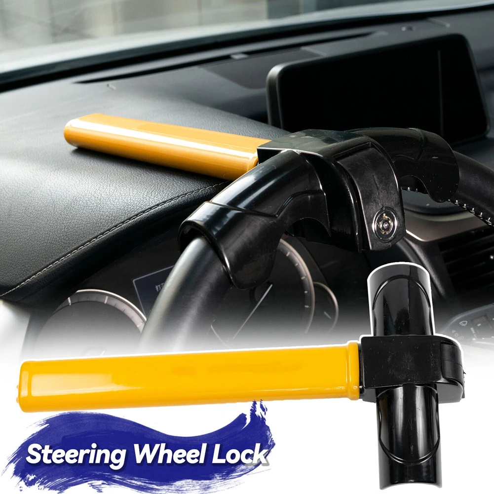 Heavy-Duty-Steel-Lock-Anti-theft-Car-Rotary-Steering-Wheel-Lock-Heavy ...