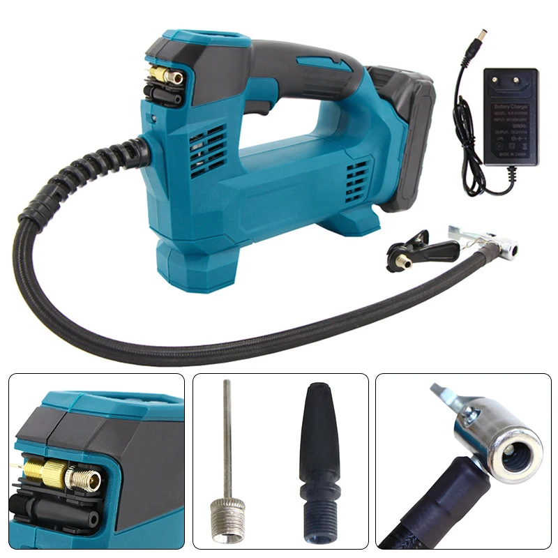 Cordless Tyre Inflator Pump Electric Air Compressor Inflatable Pump ...