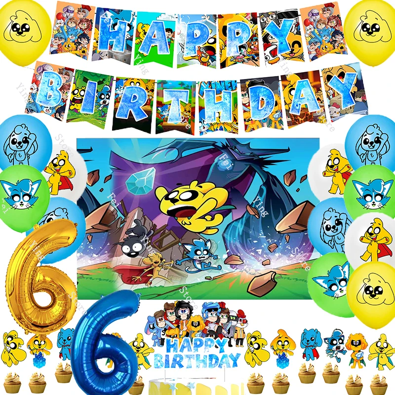 Cartoon-Mikecrack-Theme Birthday Party Decoration Disposable Supplies ...