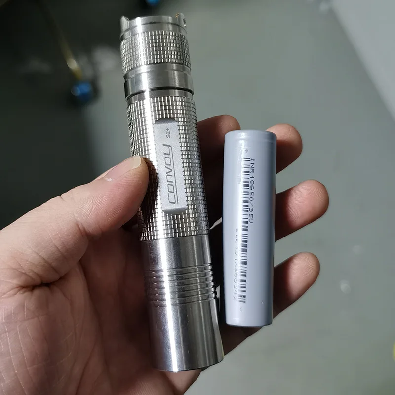 Titanium alloy Convoy S2+ 18650 flashlight 519A SST40 SFT40 with ...