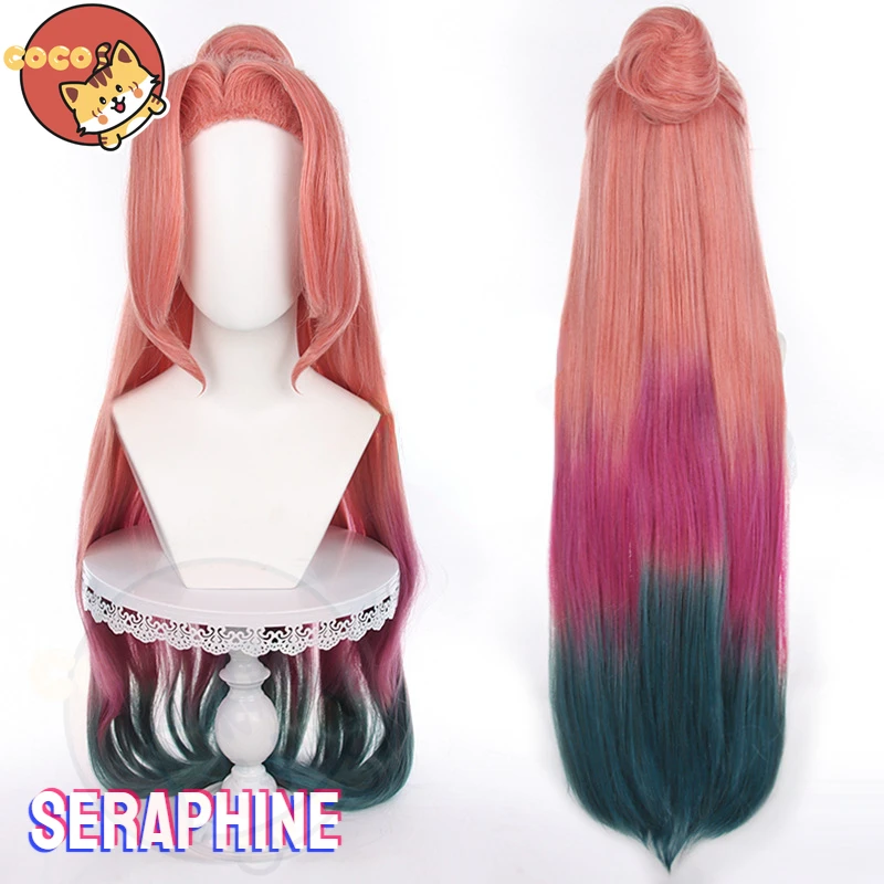 Cocos Game Lol Seraphine Prestige Ocean Song Cosplay Wig Game Cos ...