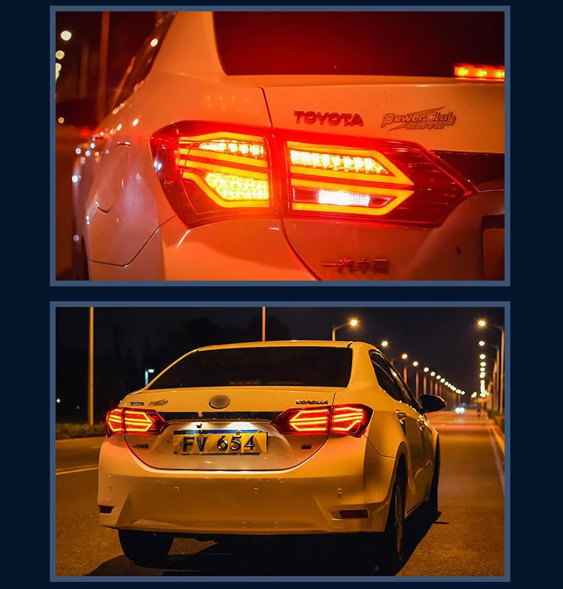 For Toyota Corolla Altis 2014 - 2023 Car Led Rear Tail Lights DRL Turn ...