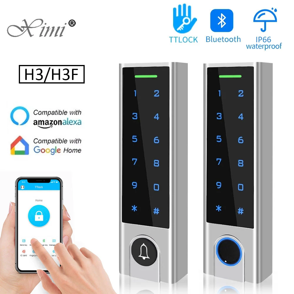 Smart Bluetooth TTLock App IP66 Waterproof Access Controller Passcode ...