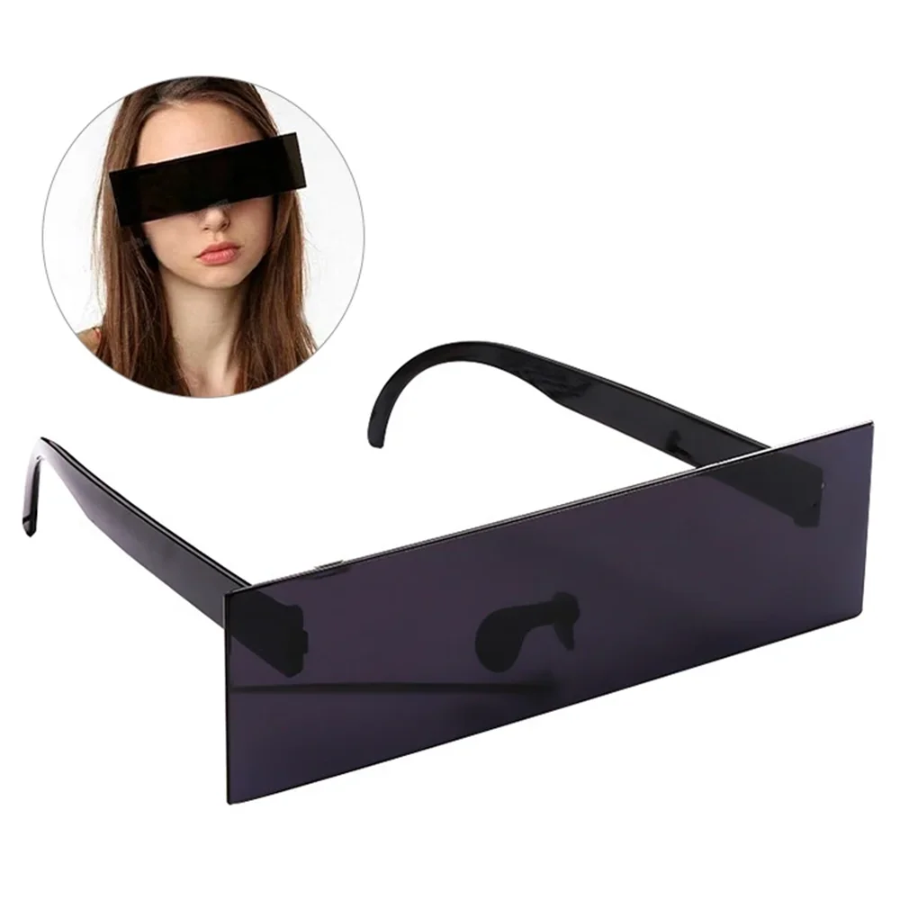 Flat-Rectangular-Sunglasses-Men-Women-Censorship-Black-Mosaic-Eye ...
