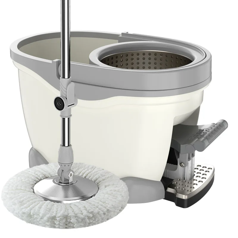Spin-Mop-Bucket-Portable-Magic-Double-Drive-Stainless-Steel-Hand ...