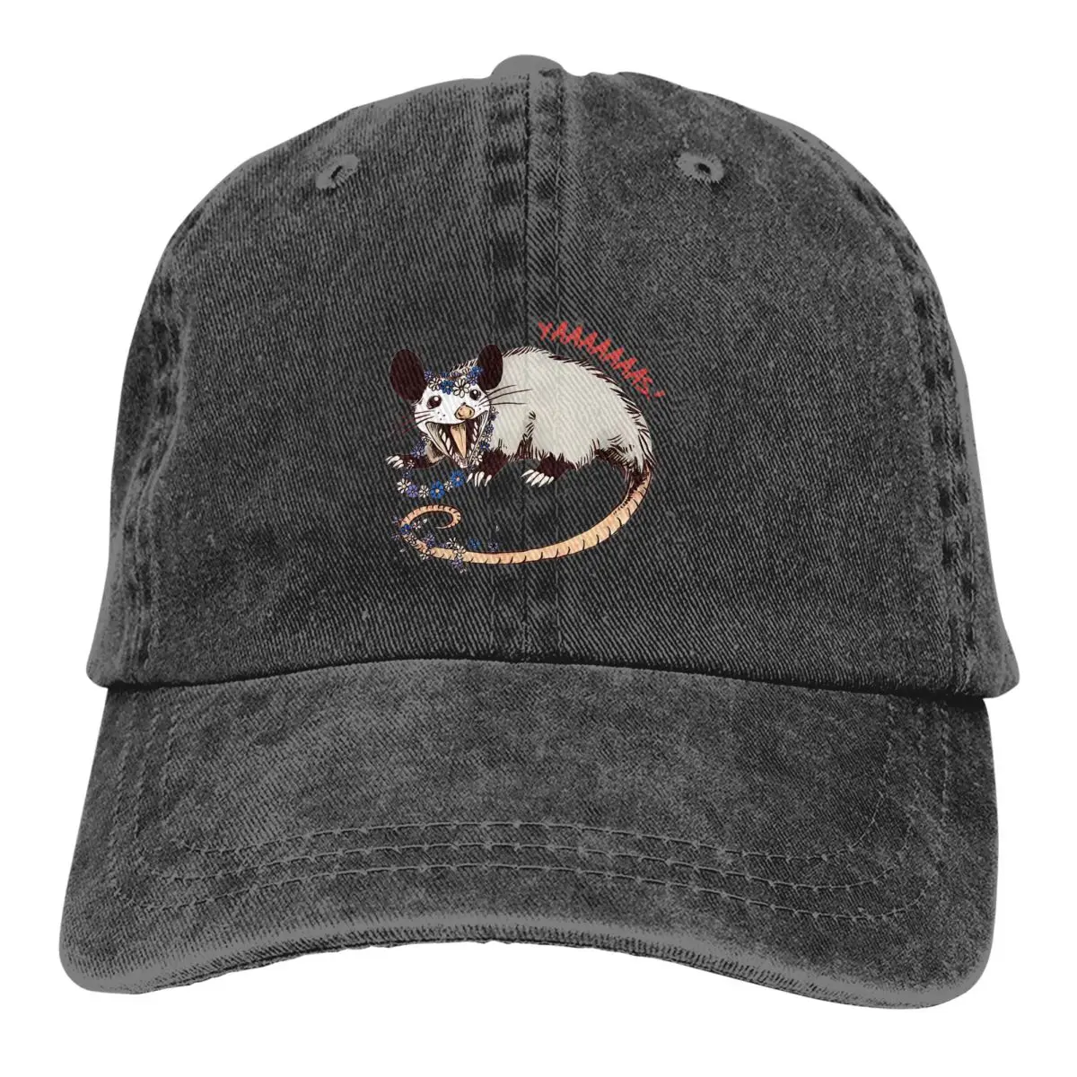 Daisy-Chain-Opossum-Possum-Yaaaas-Baseball-Caps-Peaked-Cap-Opossum-Sun ...