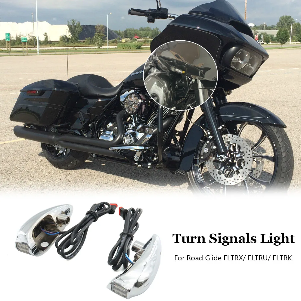 2015-2023-Black-Chrome-Motorcycle-Accessories-LED-Front-Turn-Signals ...
