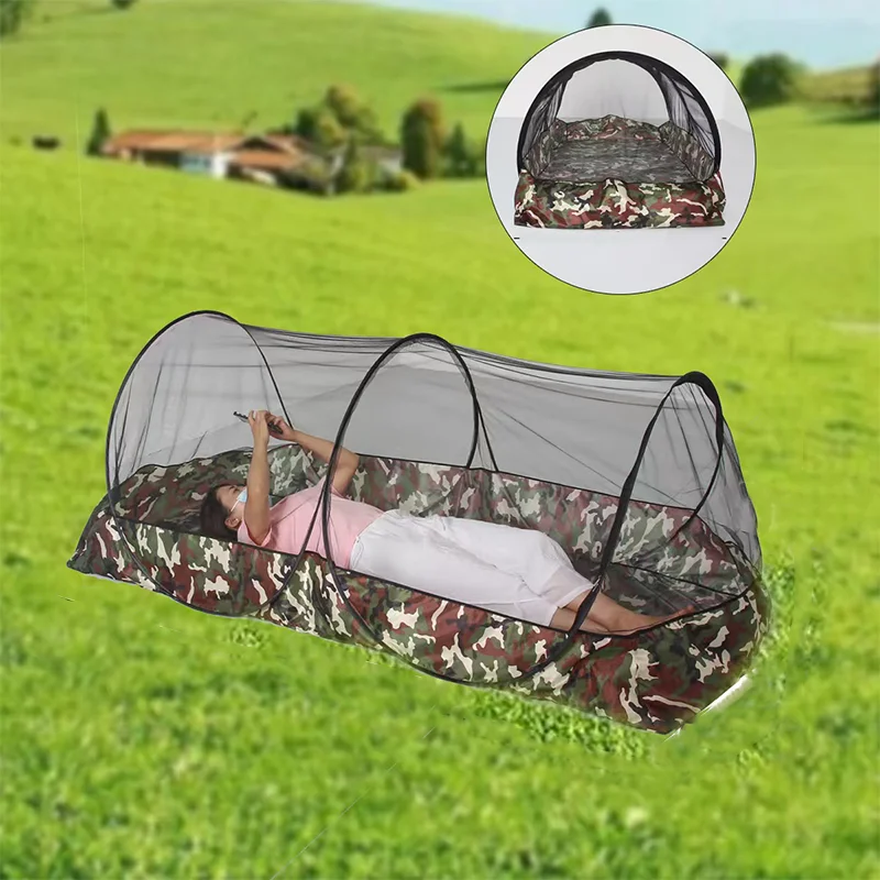 Folding-Portable-Mosquito-Net-for-Trips-Mesh-Tent-WithZipper-Outdoor ...