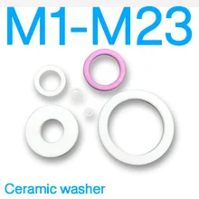 M1 M2 M3 M4 M5 M6 M8 M10 M16 M23 Alumina Ceramic Washer Spacer High ...