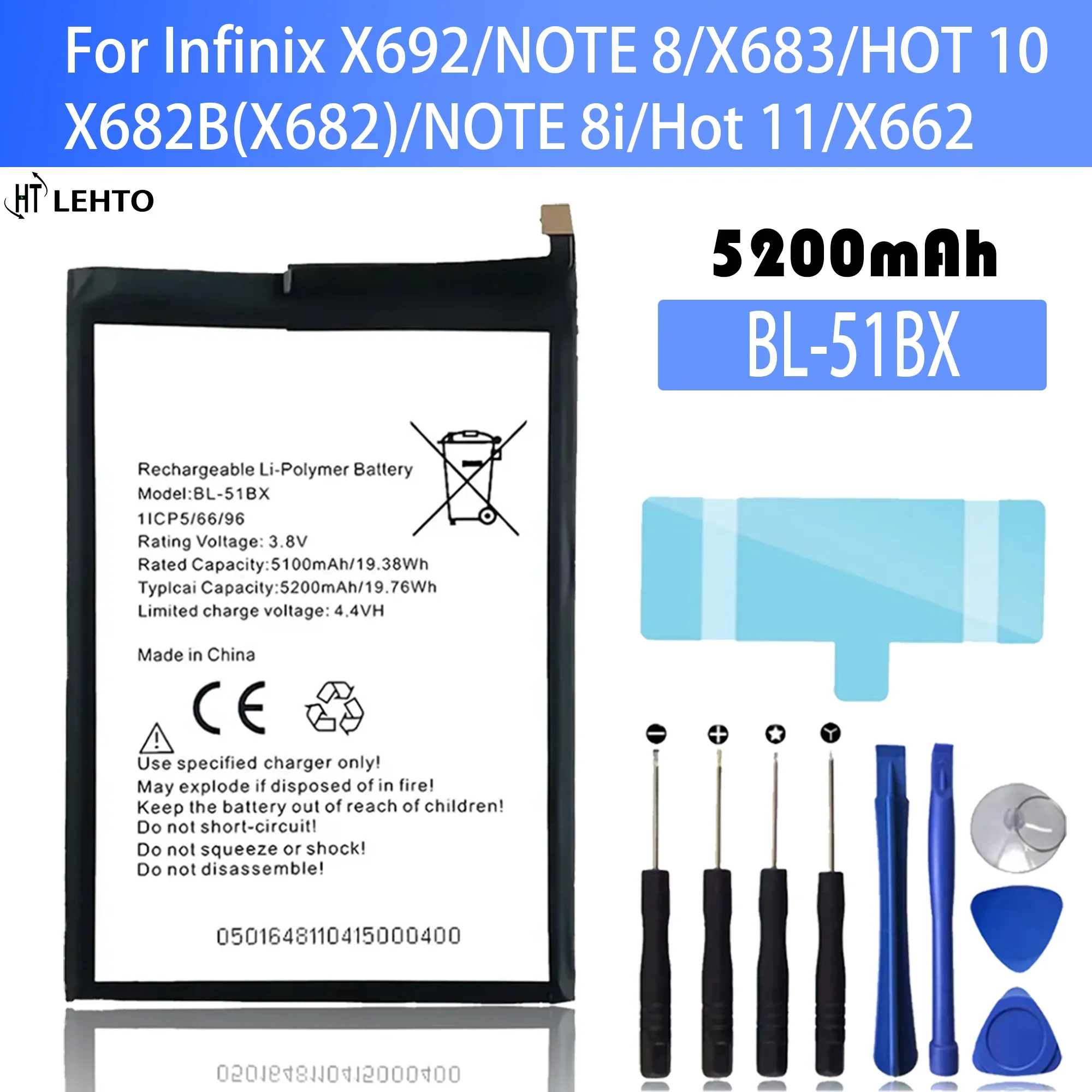 Bater-a-de-BL-51BX-Original-para-Infinix-X692-NOTE-8-X683-HOT-10-X682B ...