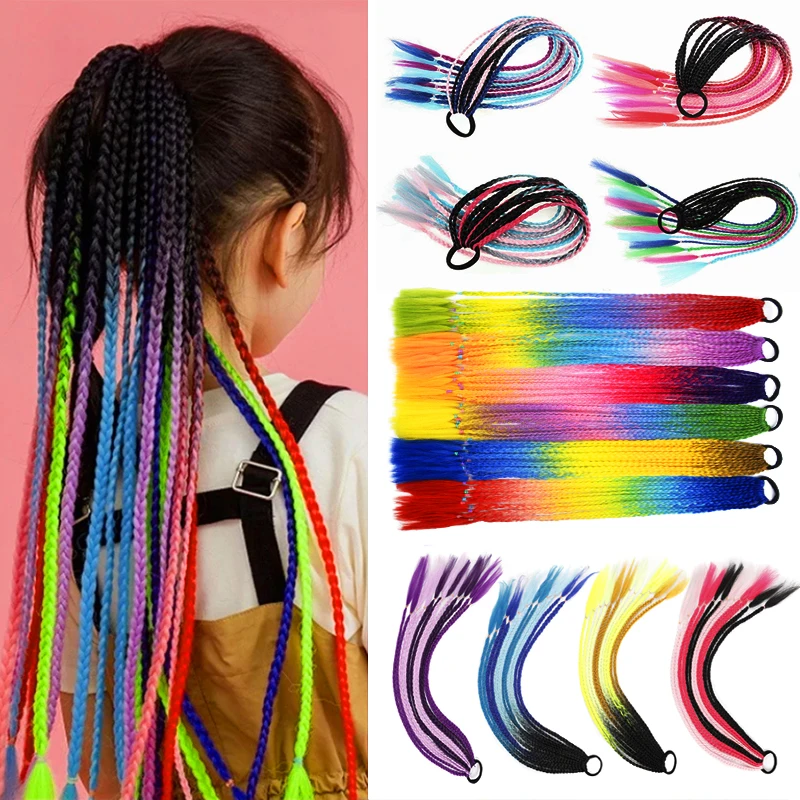 Pastel Rainbow Hair Braid