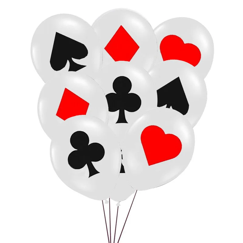 10pcs-Poker-Theme-Party-12inch-Latex-Balloon-Spades-Hearts-Clubs ...