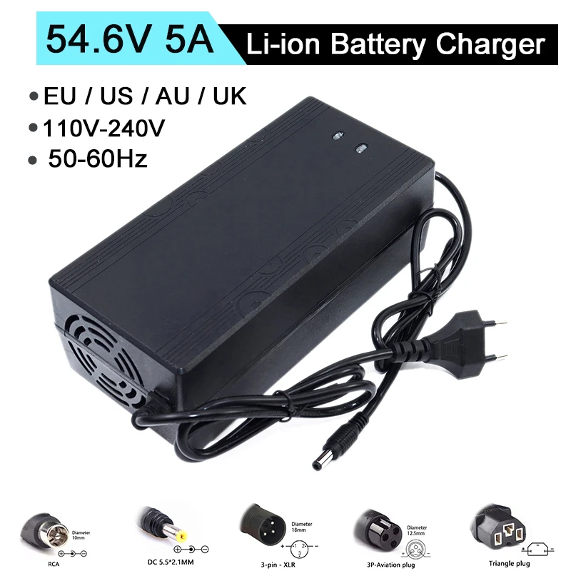 54.6v 5a Charger 13s 48v Battery Pack Charger 5a Fast Charging Constant Current And Constant ...