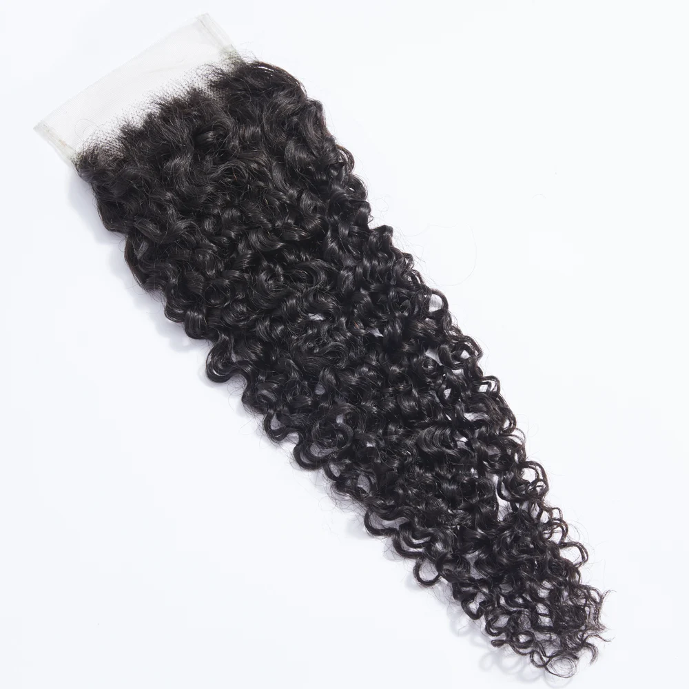 Small Spirals Curly Closure 4×4 Lace Closure Only Human Hair Brazilian ...