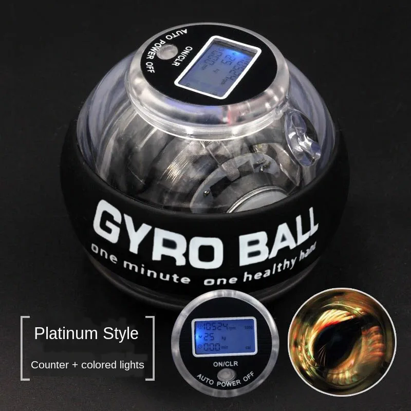 Wrist Ball Self-starting Gyroscope Powerball Gyro With Count Table Hand ...