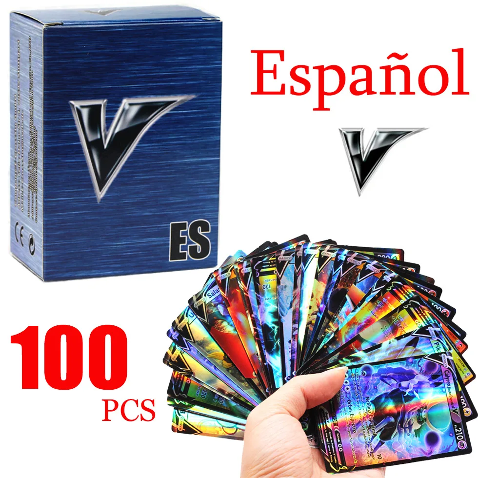 Spanish Pokemon Cards ES 100V ES 100GX Espanol Cartas Pokemon ...