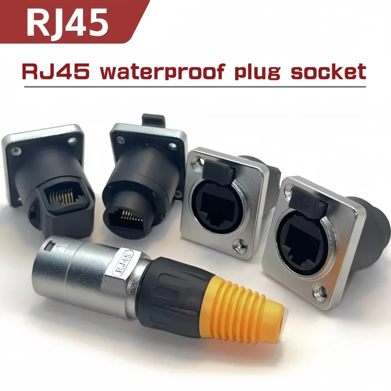 RJ45-waterproof-connector-plug-D-type-panel-mount-socket-ip65-Ethernet ...