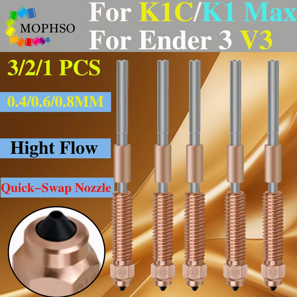 For-Creality-k1c-Nozzles-Quick-Swap-High-Flow-Printing-Hotend-Nozzle ...