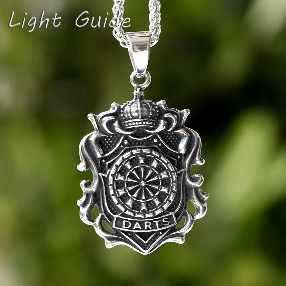 2024-Vintage-GOD-OF-DARTS-KING-CROWN-Pendant-Necklace-for-Men-Rock-Punk ...