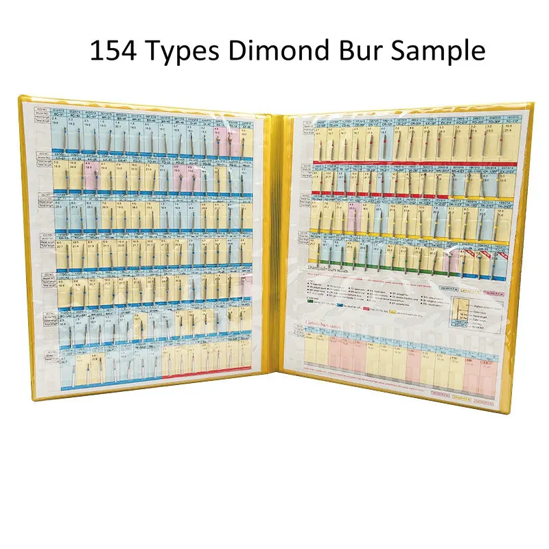 Cat-logo-Dental-Diamond-Burs-Dentista-Display-Sample-Book-Broca-FG-Bur ...
