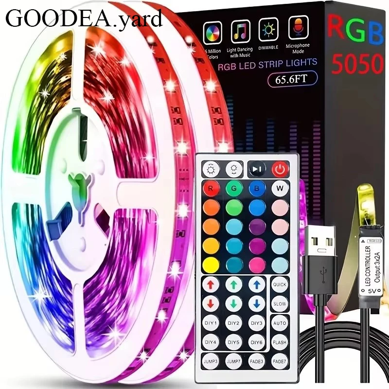 GOODEA-yard-100ft-50ft-Led-Strip-Lights-RGB-5050-Infrared-44-Key ...