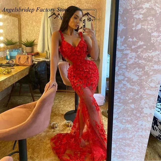 Red Lace Prom Dresses 2022