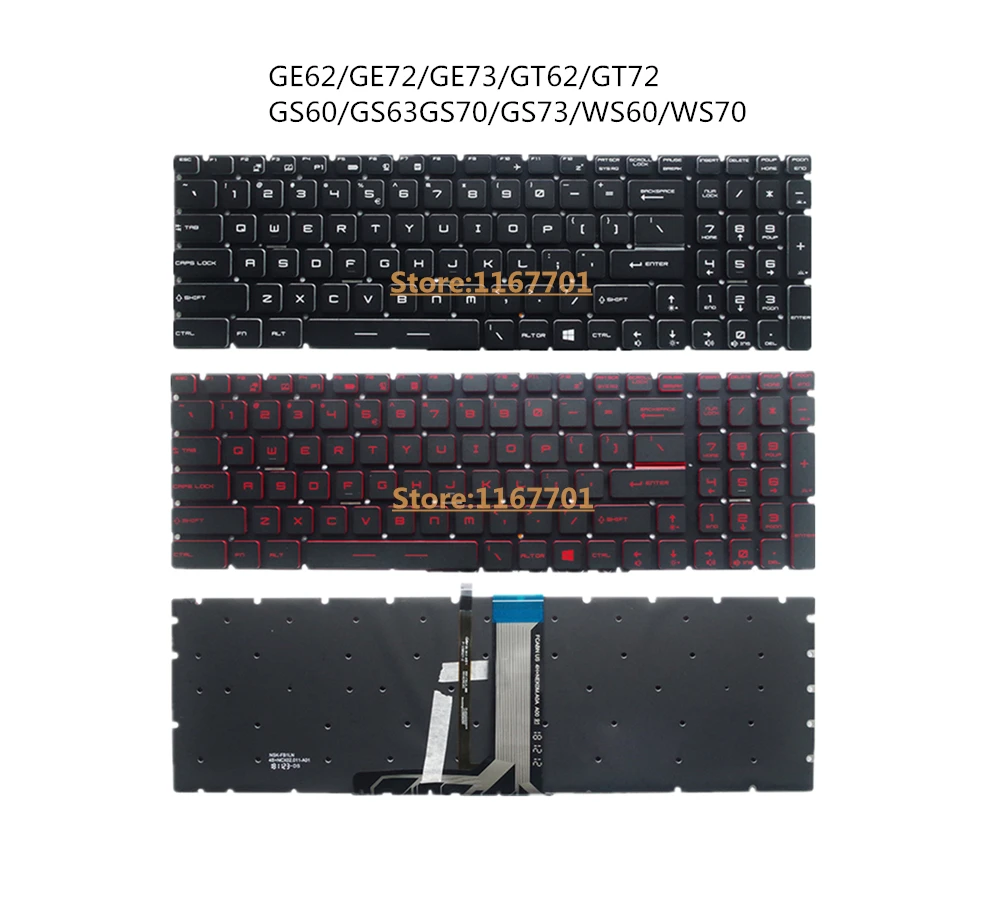 미국 단색/RGB MSI GS60 GS70 GS73 GS73VR GE62 GE72 GP72 GP72MVR GT72VR MS ...