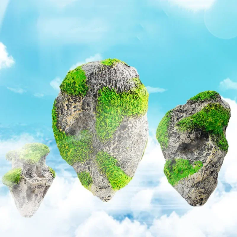 Large-Size-Aquarium-Fish-Tank-Floating-Rock-Suspended-Stone-Artificial ...