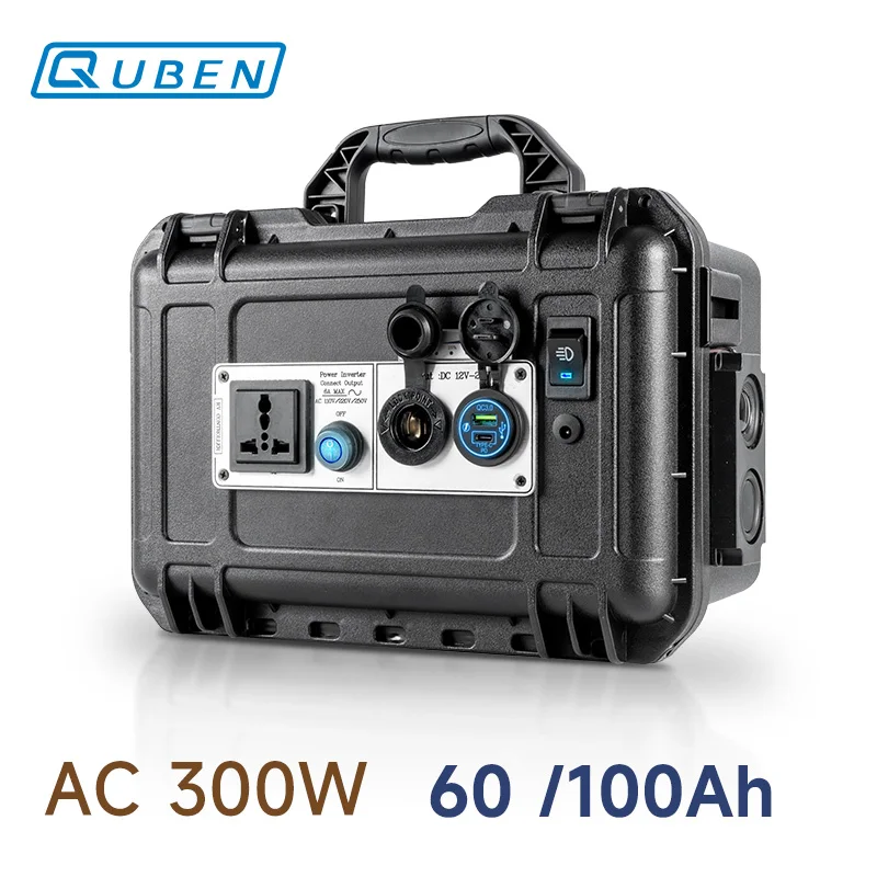 AC-300W-Portable-Power-Station-USB-Quick-Charge-PD-QC3-0-Emergency ...