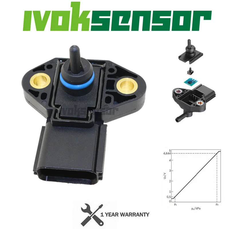 Fuel Injector Rail Pressure Sensor For Ford Escape Explorer Focus ...