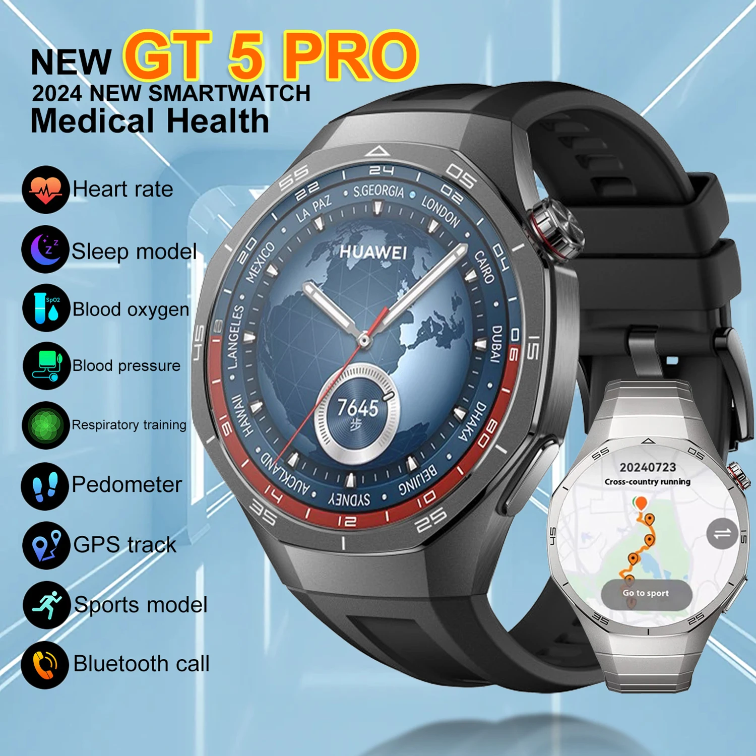 Novo-gt5-pro-luxo-rel-gio-inteligente-466-466-tela-hd-gps-nfc ...