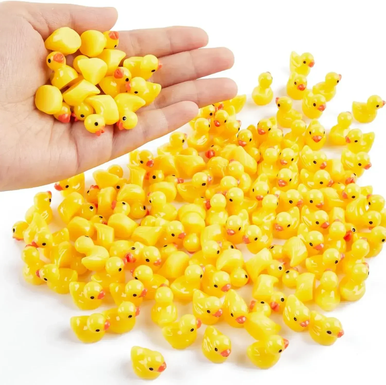 100/50/20Pcs/set Mini Resin Ducks Tiny Duck Miniature Figures Bulk ...