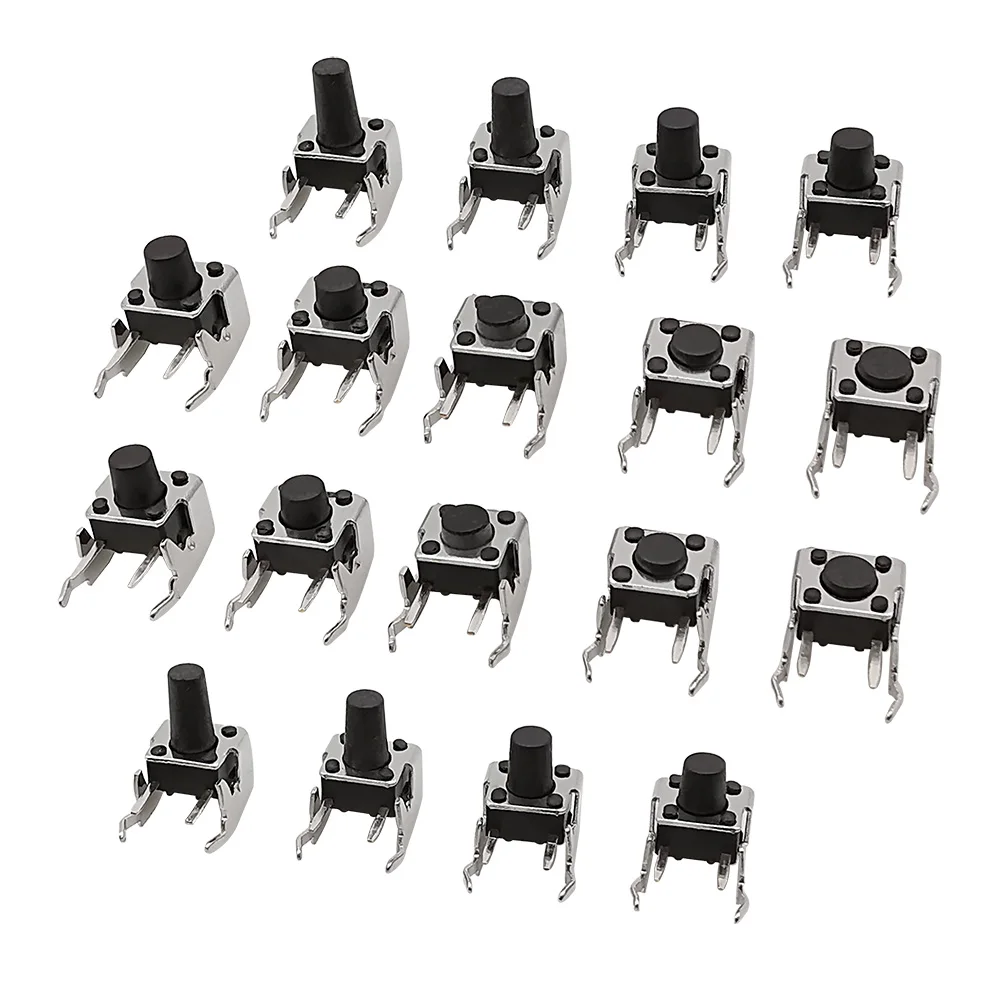 50Pcs 6x6x4.3~10mm Panel PCB Momentary Tactile Tact Push Button Switch ...