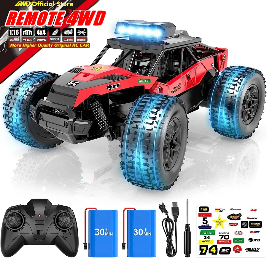 Controle-Remoto-Drift-Truck-com-Luzes-LED-RC-Car-Alta-Velocidade-Ve ...