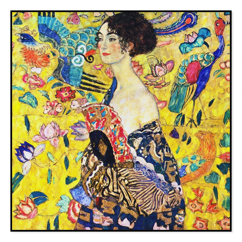 High-Grade-Hand-Painted-Oil-Painting-Gold-Portraits-Klimt-Woman-With ...