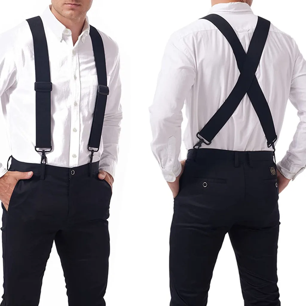 Heavy-Duty-Suspenders-Big-Tall-5cm-Wide-with-4-Swivel-Hook-Belt-Loop-X ...