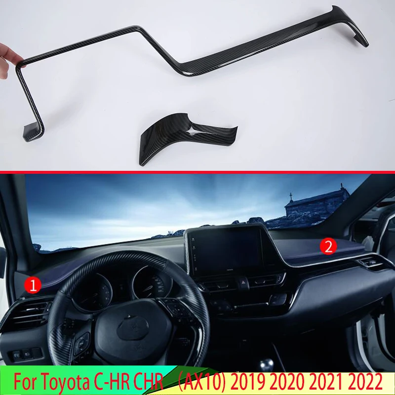 For-Toyota-C-HR-CHR-AX10-2019-2022-Car-Accessories-Carbon-Fiber-Style ...