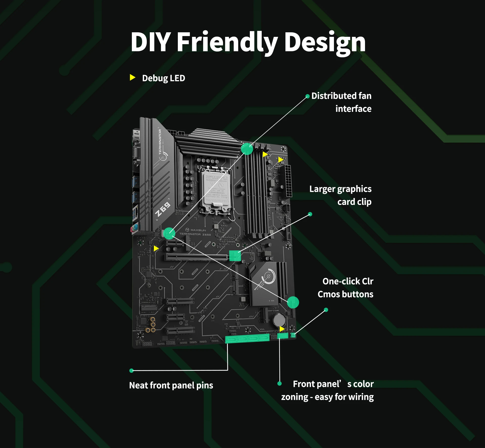 Maxsun Motherboard Gaming Conjunto Terminator Z690 D4 4 * Sata3 5 * Suporte Intel 12th M.2 13th ...